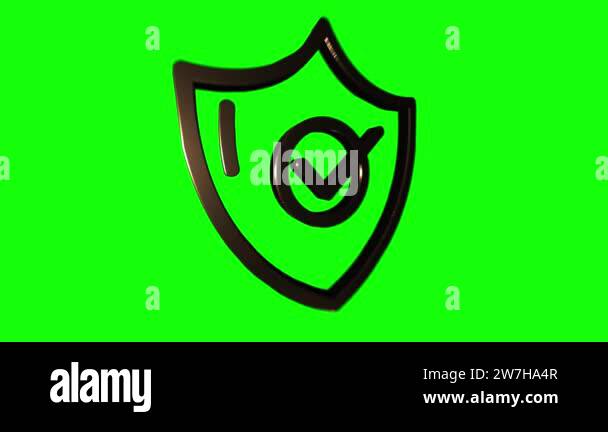 Cyber security 3D gold icon with shield and check mark. Security ...