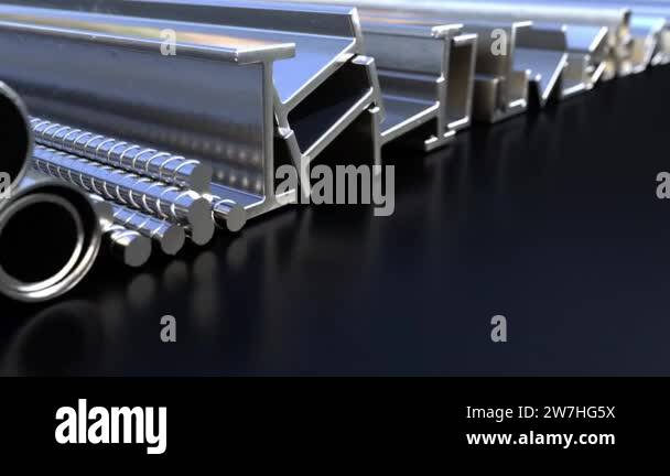 vary metal profile scrolling industrial background, loopable Stock ...