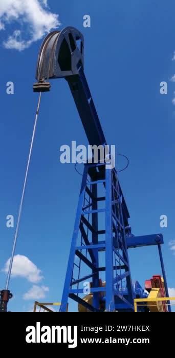 Oil Drilling Rig, Extraction of Oil, Pump Jack and Oil Wellhead ...