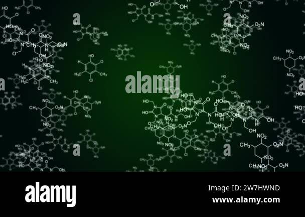 Abstract 4K Loop Creative digital mathematical formulas Loop Green Screen Loop Animation ...