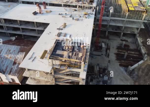 Modern aerial landscape with construction aerial for urban design ...