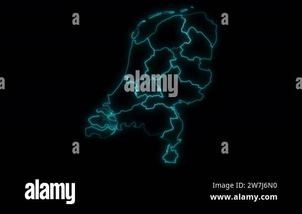 Outline map of netherlands Stock Videos & Footage - HD and 4K Video ...