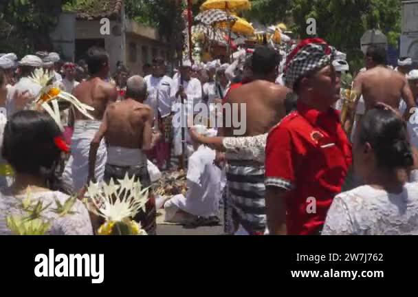 Bali, Indonesia - Hindu Balinese People Traditional Cultural Ritual ...
