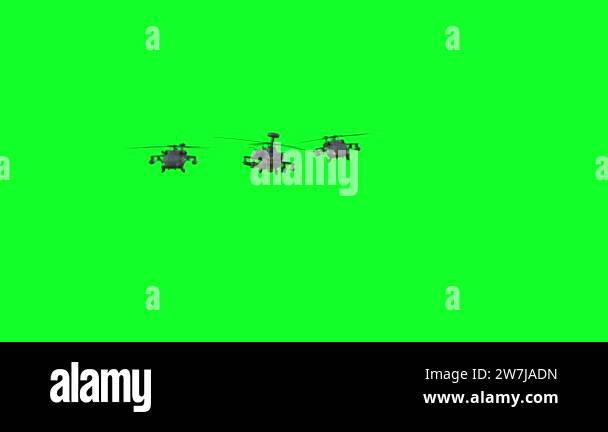 Military helicopter Boeing AH-64 Apache realistic 3d animation ...