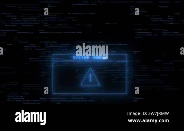 Digital System Security Error Noise Glitch Effect Tv Screen Loop Animation Background Stock ...