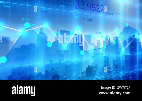4K financial chart,Data trend hud Graph,tech city,Tableau of Market ...
