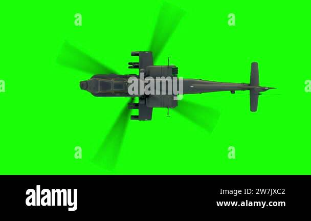 Military helicopter Boeing AH-64 Apache realistic 3d animation ...