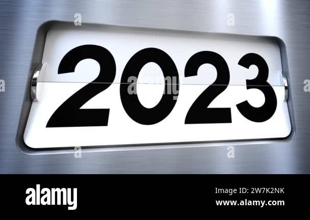 Modern flip calendar turning through the years from 2021 to 2031 - 3D ...