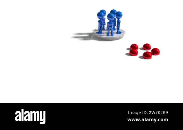 Colorful cartoon characters - social networking, job concept - 3D 4k ...