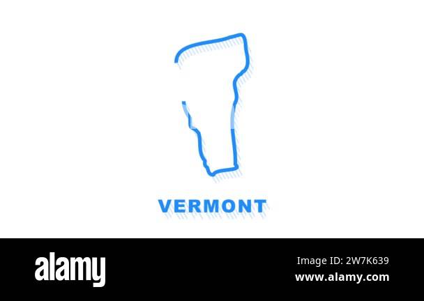 Neon Map of Vermont State United States of America, Alabama outline ...
