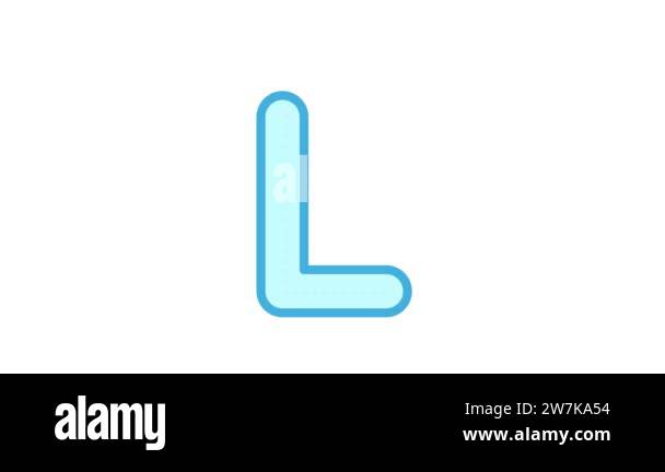 Tutorial for writing English alphabet. Trace the letter L with a pencil ...