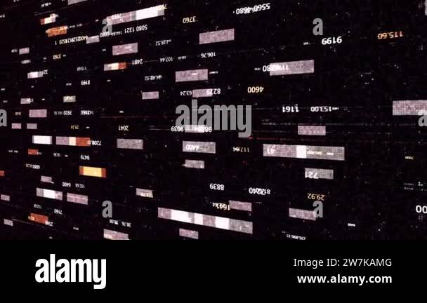 Abstract background with data network and analysis in process, seamless loop. Animation ...