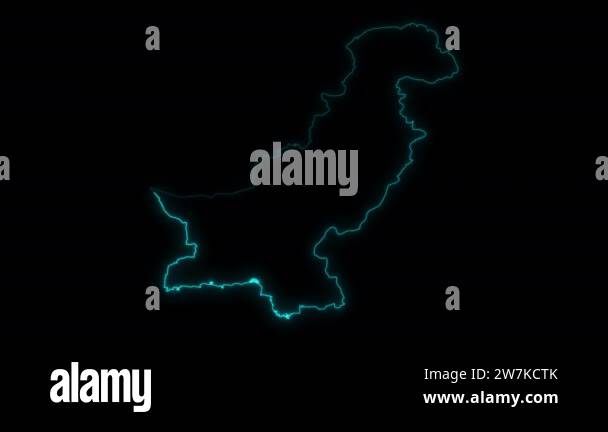 Animated Outline Map of Pakistan Stock Video Footage - Alamy