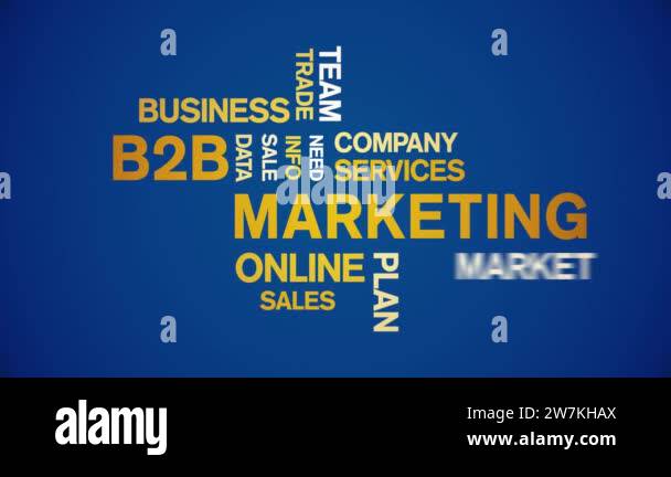 B2B Marketing Animated Tag Word Cloud,Text Design Animation seamless ...