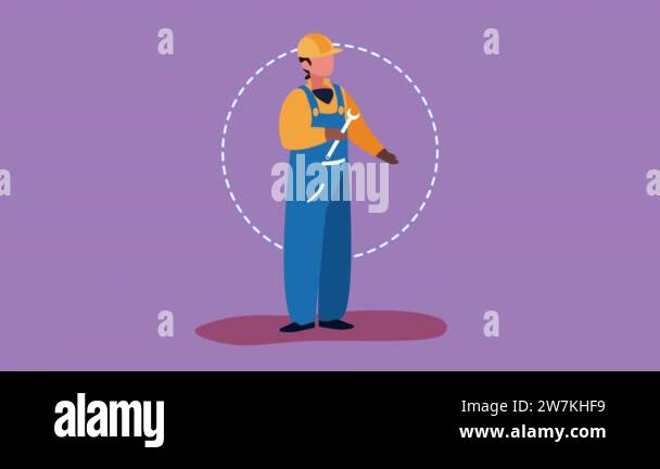 Mechanic key character cartoon Stock Videos & Footage - HD and 4K Video ...