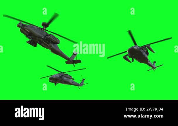 Military helicopter Boeing AH-64 Apache realistic 3d animation ...