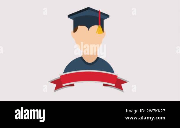 Graduation design Animation Stock Video Footage - Alamy