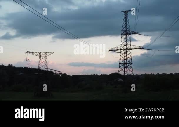 Sunset power poles Stock Videos & Footage - HD and 4K Video Clips - Alamy