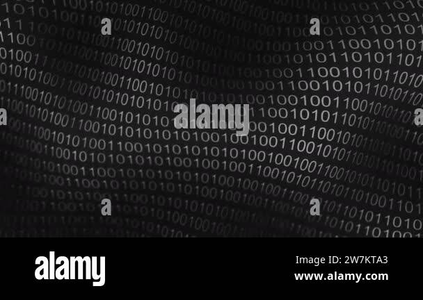 Blue code wave background for business concept. Data binary code ...