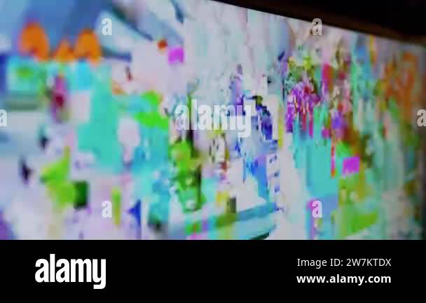 Glitch Transitions, Digital Pixel Interference, Screen Distortion, No ...