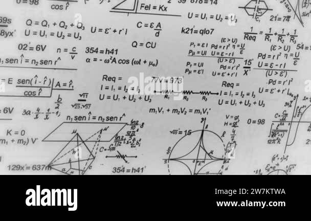 Formula - Blueprint - Numbers Stock Video Footage - Alamy