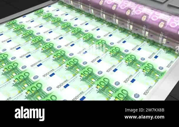 Printing 100 euro bills - great for topics like finance, economy ...