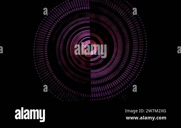 HUD circle user interface on black background. Target searching scope ...