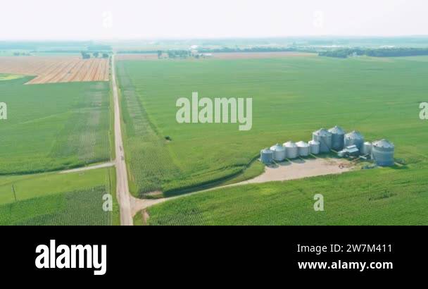 Grain elevator terminal spout loading grain corn silos, storage ...