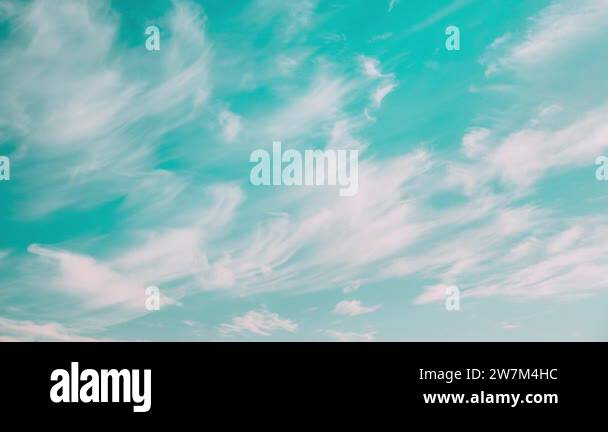 Fluffy Clouds Cloud Sky Blue Moving In Blue Cloudy Sky With Fluffy ...