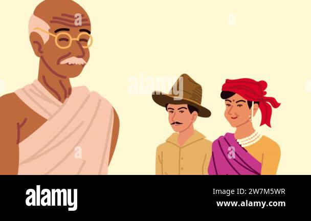 Indian culture people characters animation Stock Videos & Footage - HD ...
