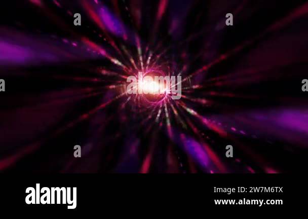 Seamless loop multicolored wave with glow light spread out from the ...