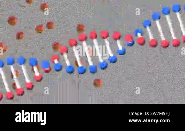 Digital animation of dna structure spinning over multiple angry face ...