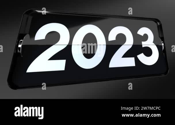 Modern flip calendar turning through the years from 2021 to 2031 - 3D ...