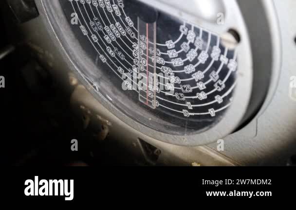 Vintage Analog Radio Dial Scale from Wartime Submarine, Searching Radio ...