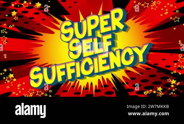 Super Self Sufficiency. Motion poster, invitation. 4k animated Comic ...