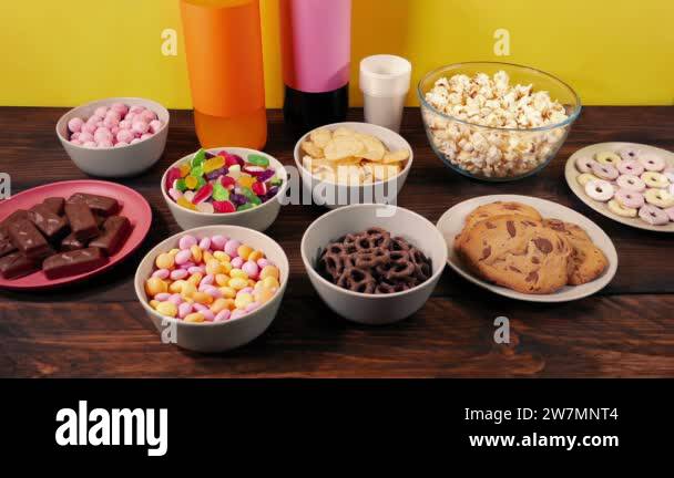 Party Snacks And Drinks Put Out Stop Motion Animation Stock Video ...