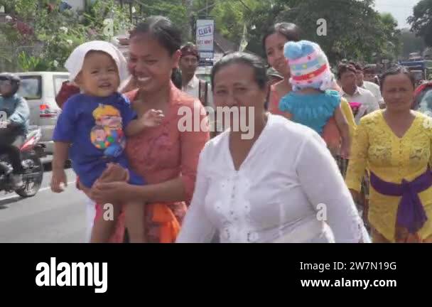 Bali, Indonesia - Hindu Balinese People Traditional Cultural Ritual ...