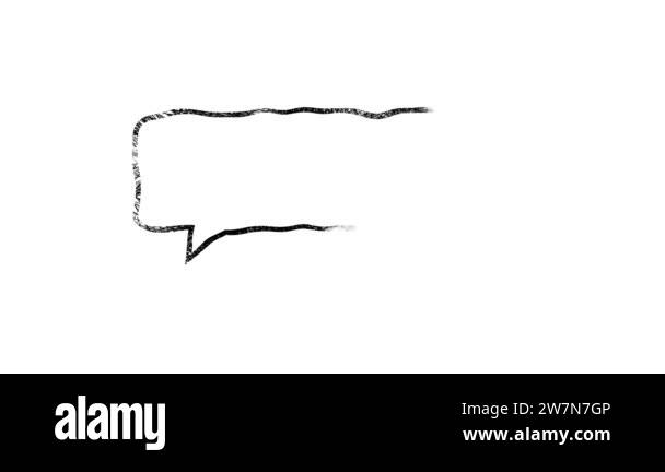 Thinking cartoon cloud bubble sketch doodles being animated. Hand-drawn ...