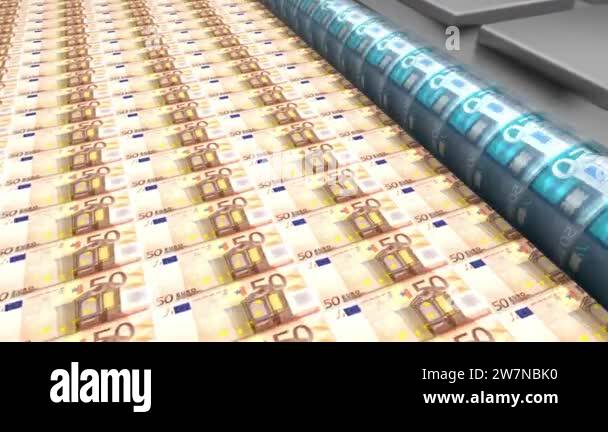 Printing 50 euro bills - great for topics like finance, economy ...