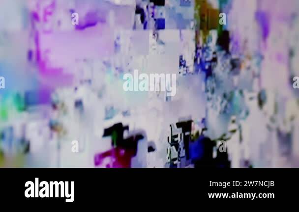 Glitch, Color Digital Pixel Interference, Screen Distortion, No Signal ...