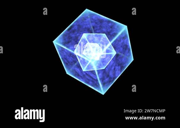 the cube empty core energy surface in medium and bigger cube Stock ...