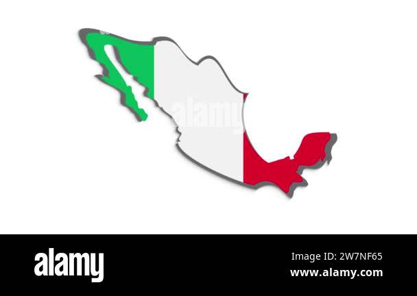 3d animated map showing the state of Mexico from the united state of ...