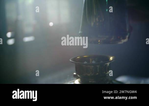 Russian traditions of tea drinking. Russian samovar on the table. still ...