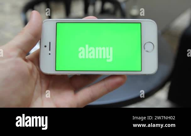 Smart Phone Held by Hand Green screen Chroma Key Tracking Motion ...