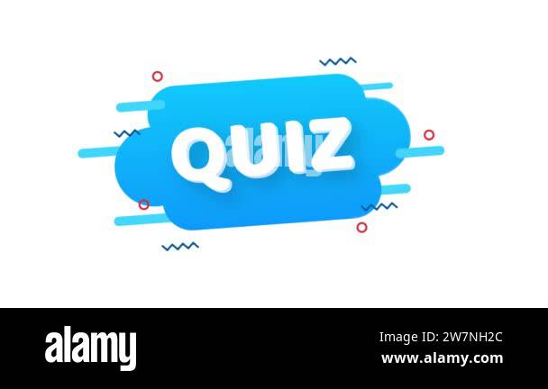Quiz logo with clock, concept of questionnaire show sing, quiz button ...