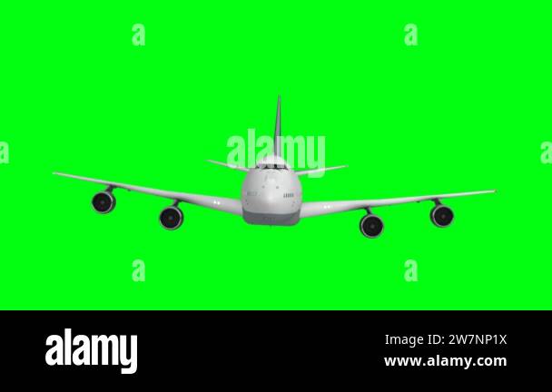 Aeroplane Flying on Green Screen Stock Video Footage - Alamy