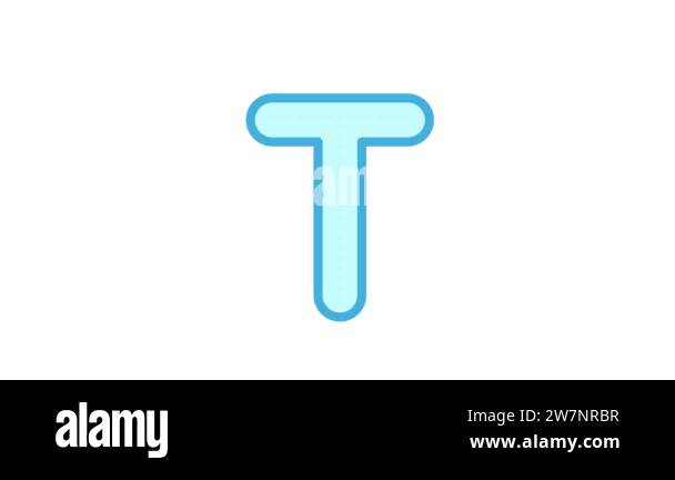 Tutorial for writing English alphabet. Trace the letter T with a pencil ...