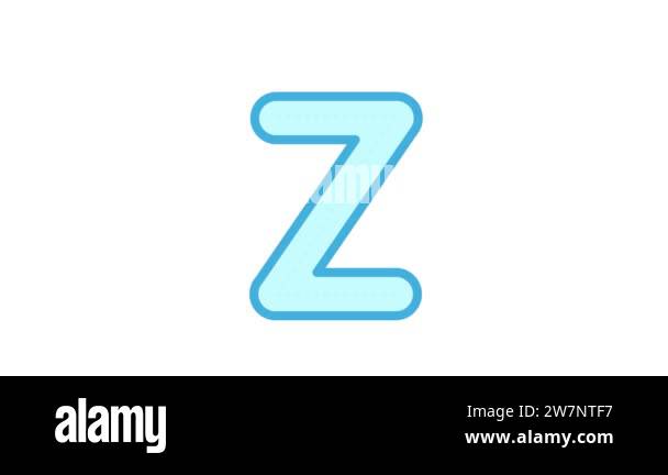 Tutorial for writing English alphabet. Trace the letter Z with a pencil ...