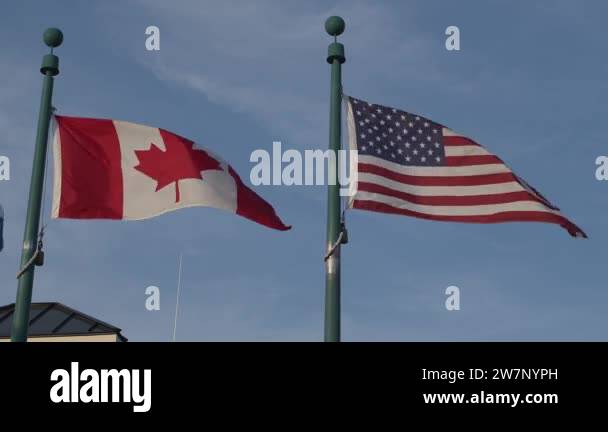 Canada america flags Stock Videos & Footage - HD and 4K Video Clips - Alamy