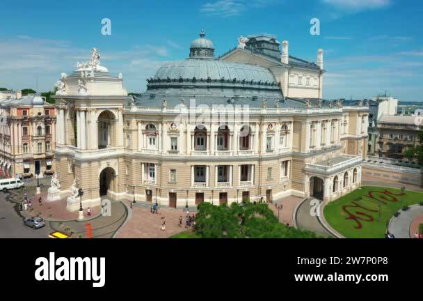 Odessa Opera House from a height in Fast Motion Stock Video Footage - Alamy